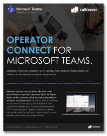 Operator Connect for MS Teams - CallTower